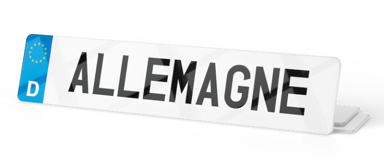 Plaque d'immatriculation Allemagne