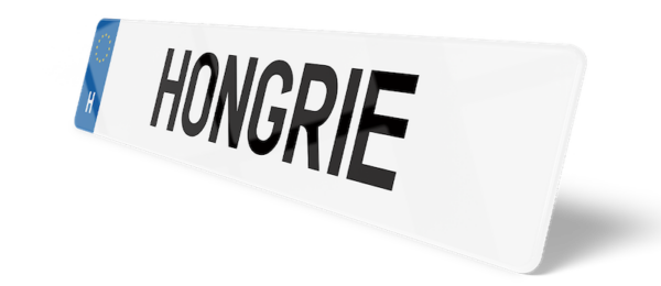 Plaque d'immatriculation Hongrie