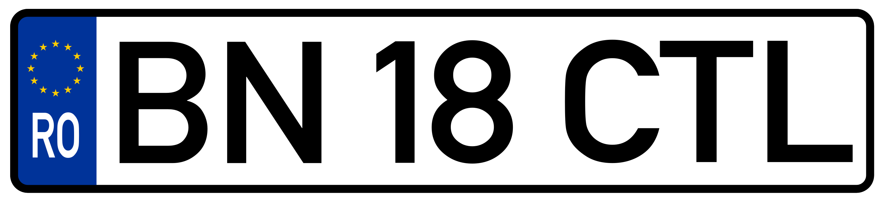 Plaque d'immatriculation Roumanie