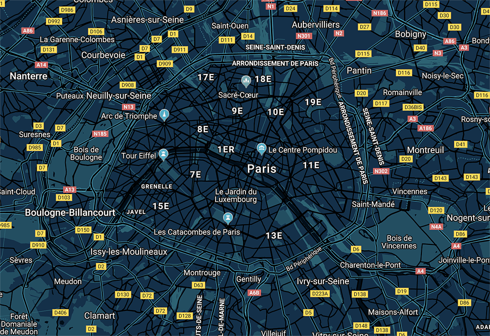 Plaques Immatriculation 75 (département PARIS)